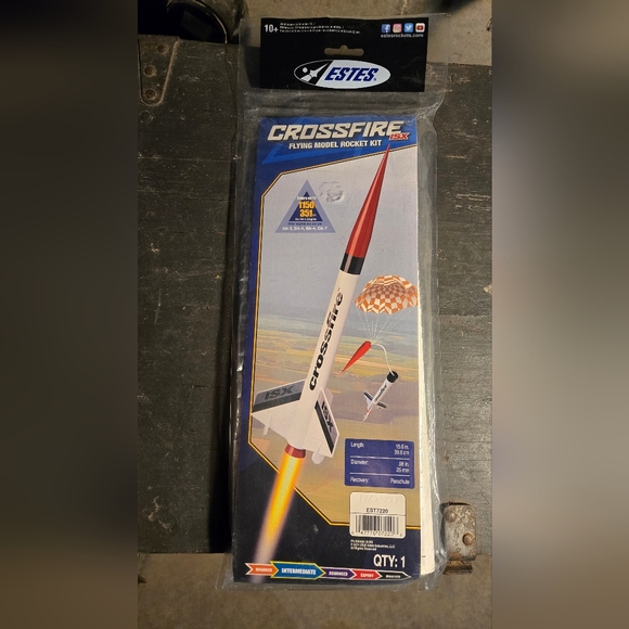 Toys | New Estes Rockets Crossfire Isx Flying Model Rocket Kit Skill ...